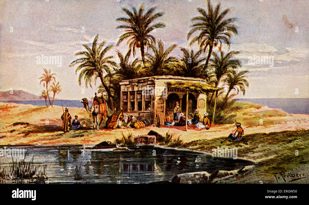 The Moses Springs near Suez - A group of hot springs in Egypt which ...