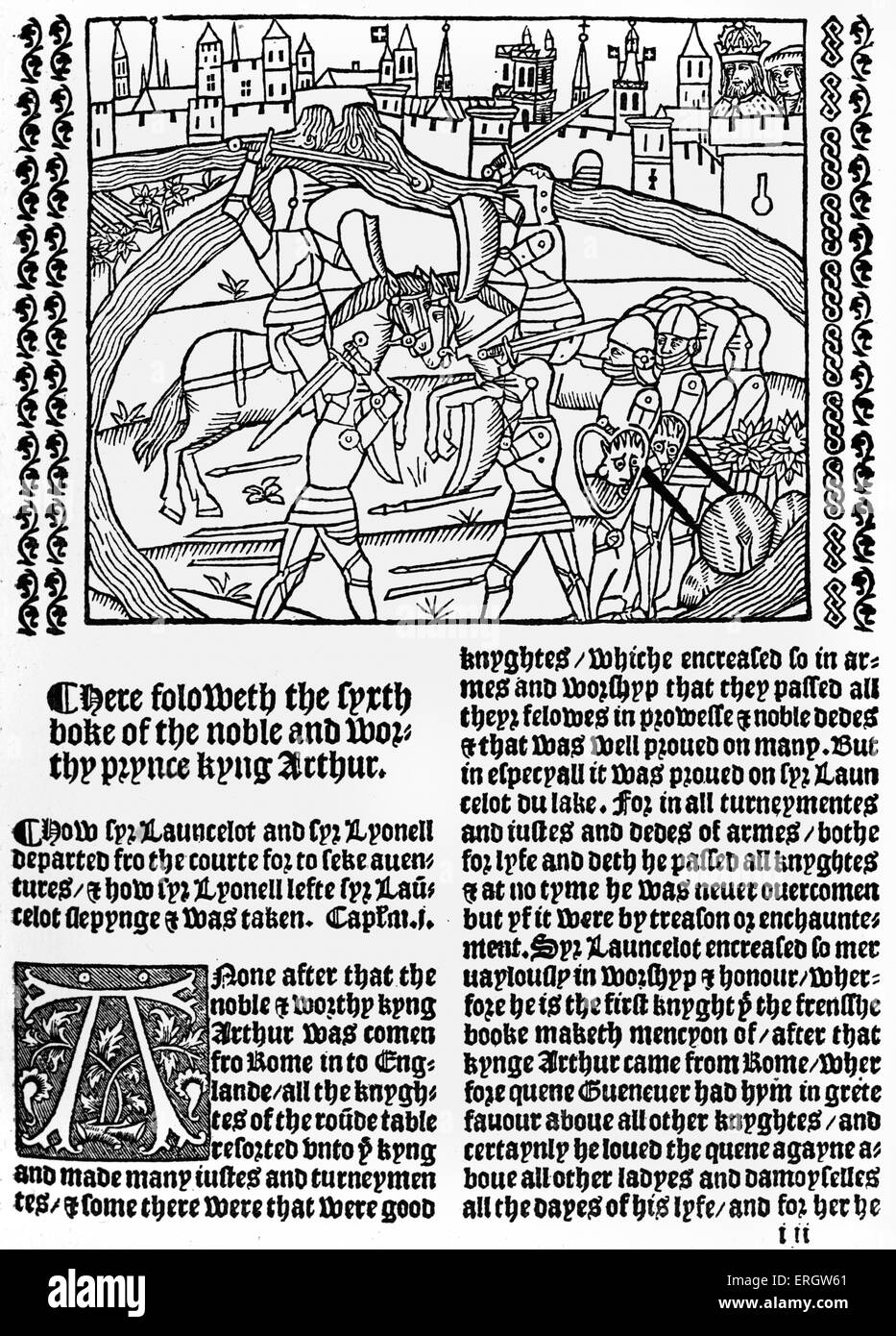 'Le Morte d'Arthur' ('The death of Arthur'). A compilation of French ...