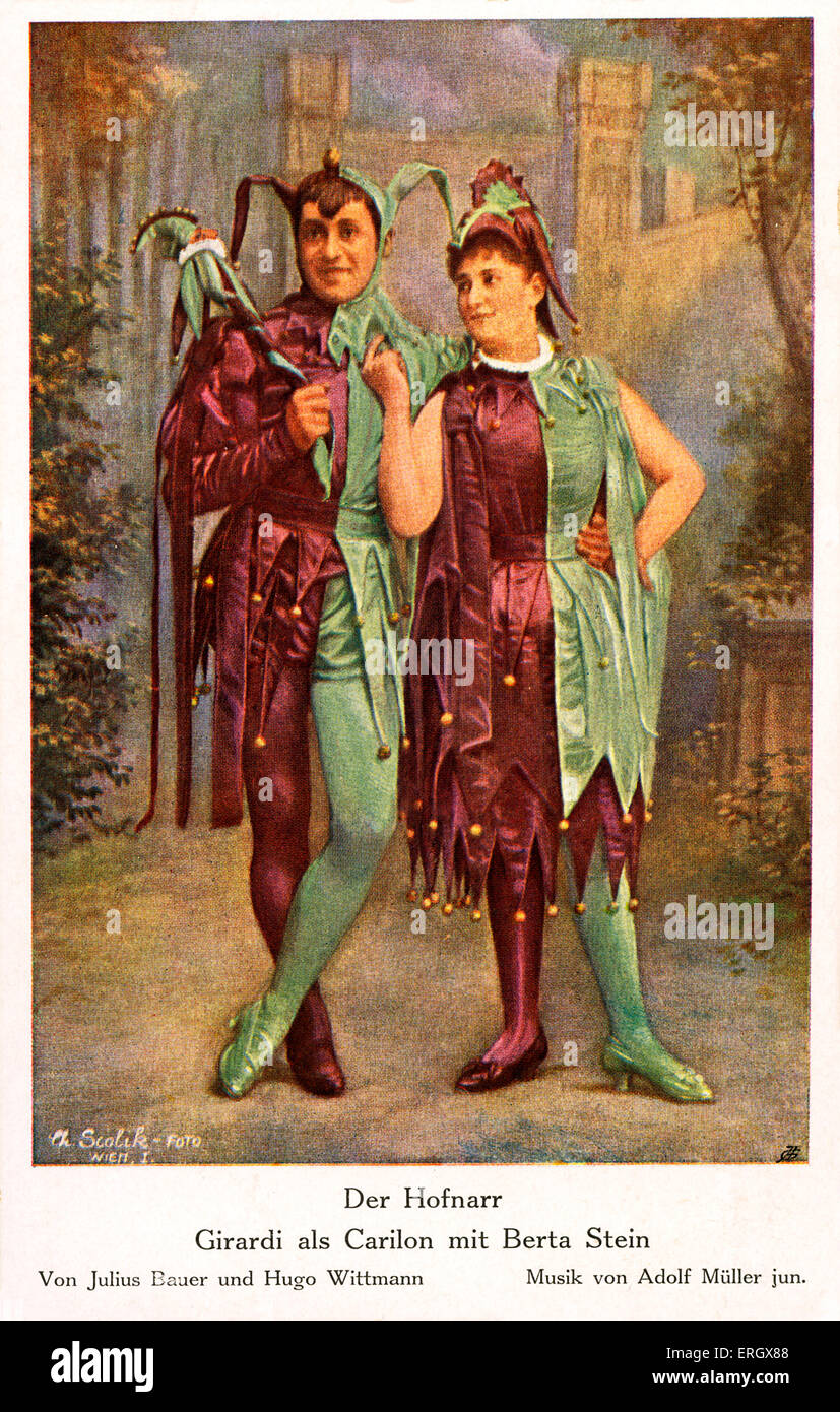 'Der Hofnarr'. Opera with libretto by Julius Bauer and Hugo Wittmann ...