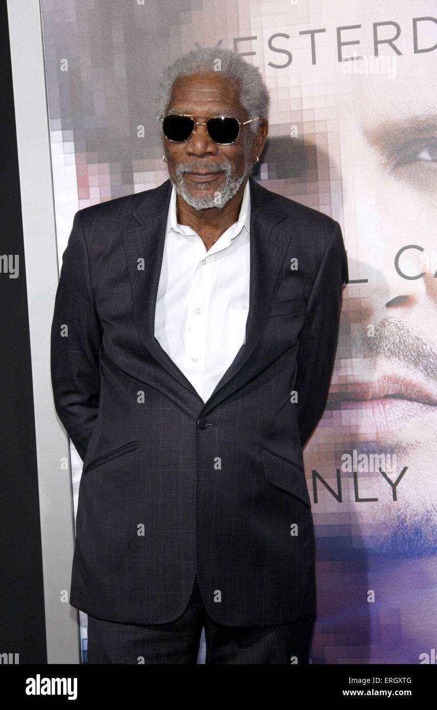 Morgan Freeman at the Los Angeles premiere of "Transcendence" held at ...