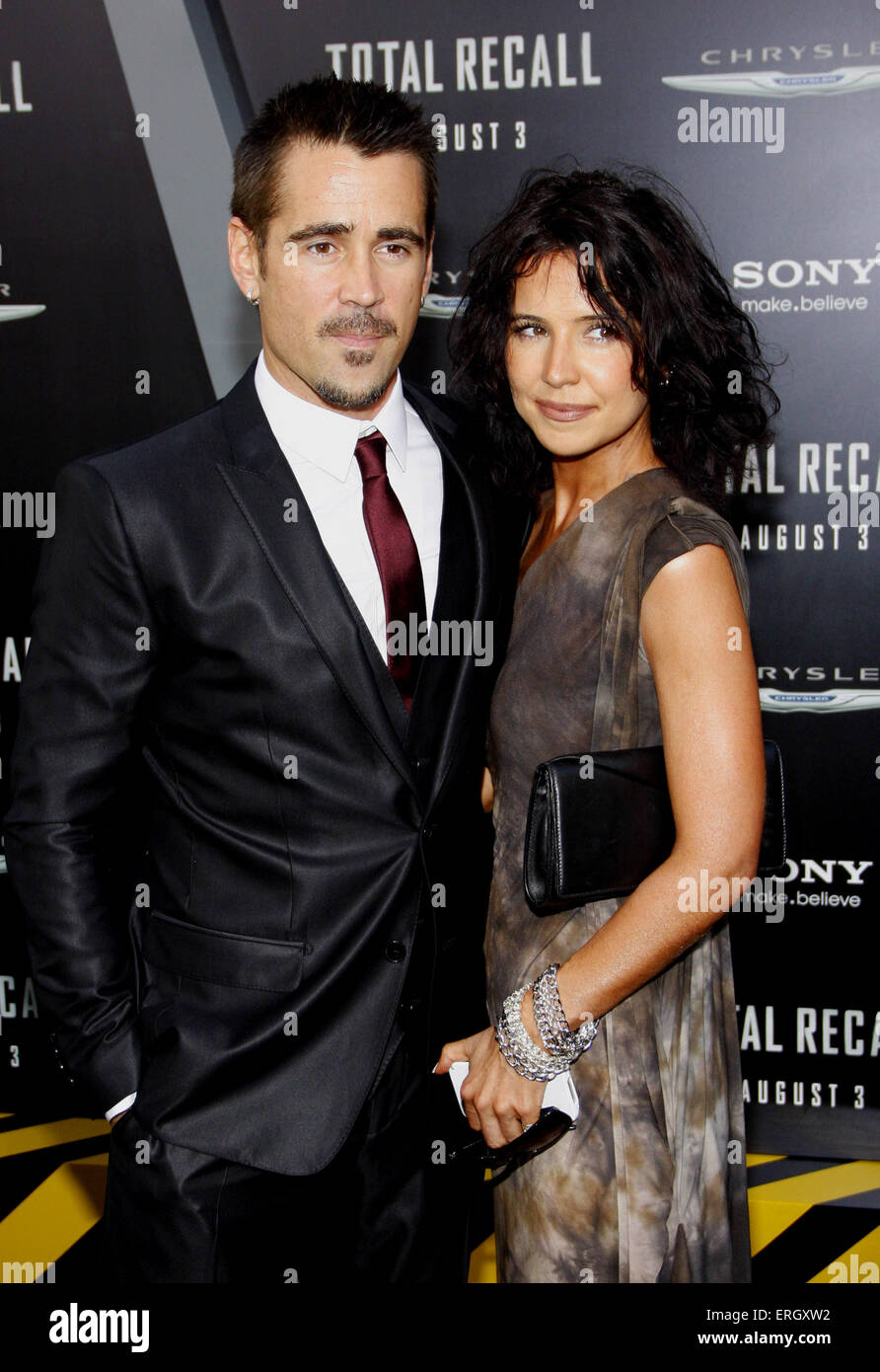 Colin Farrell and Claudine Farrell Stock Photo - Alamy