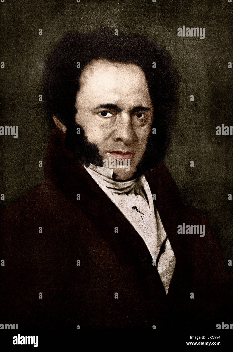 Stendhal (pseudonym for Henri Beyle), portrait. French novelist who ...