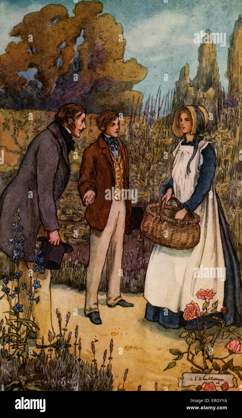 Cousin Phillis by Mrs Gaskell. First published 1864. Caption reads ...