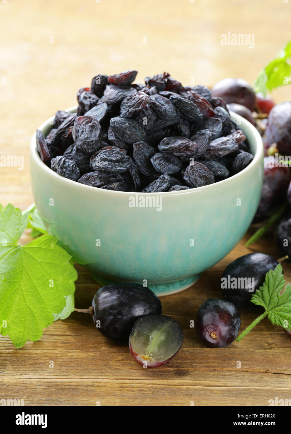 Natural organic dried grapes raisins, rustic still life Stock Photo - Alamy