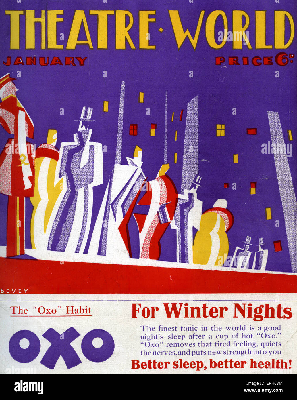 Theatre World cover January1927. Twenties theatre goers in top hand ...