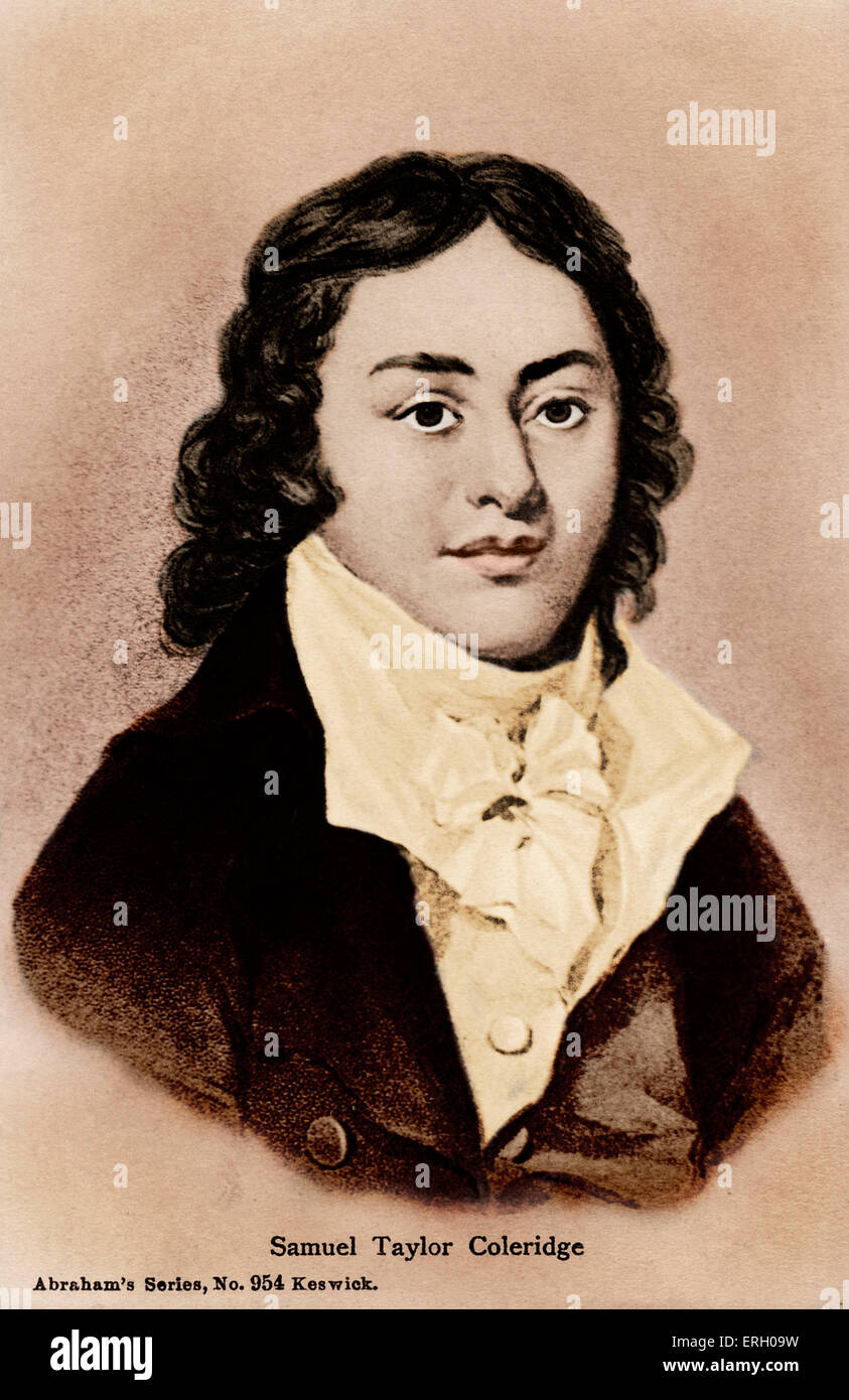Samuel Taylor Coleridge, engraving. English poet 1772-1834 Stock Photo ...