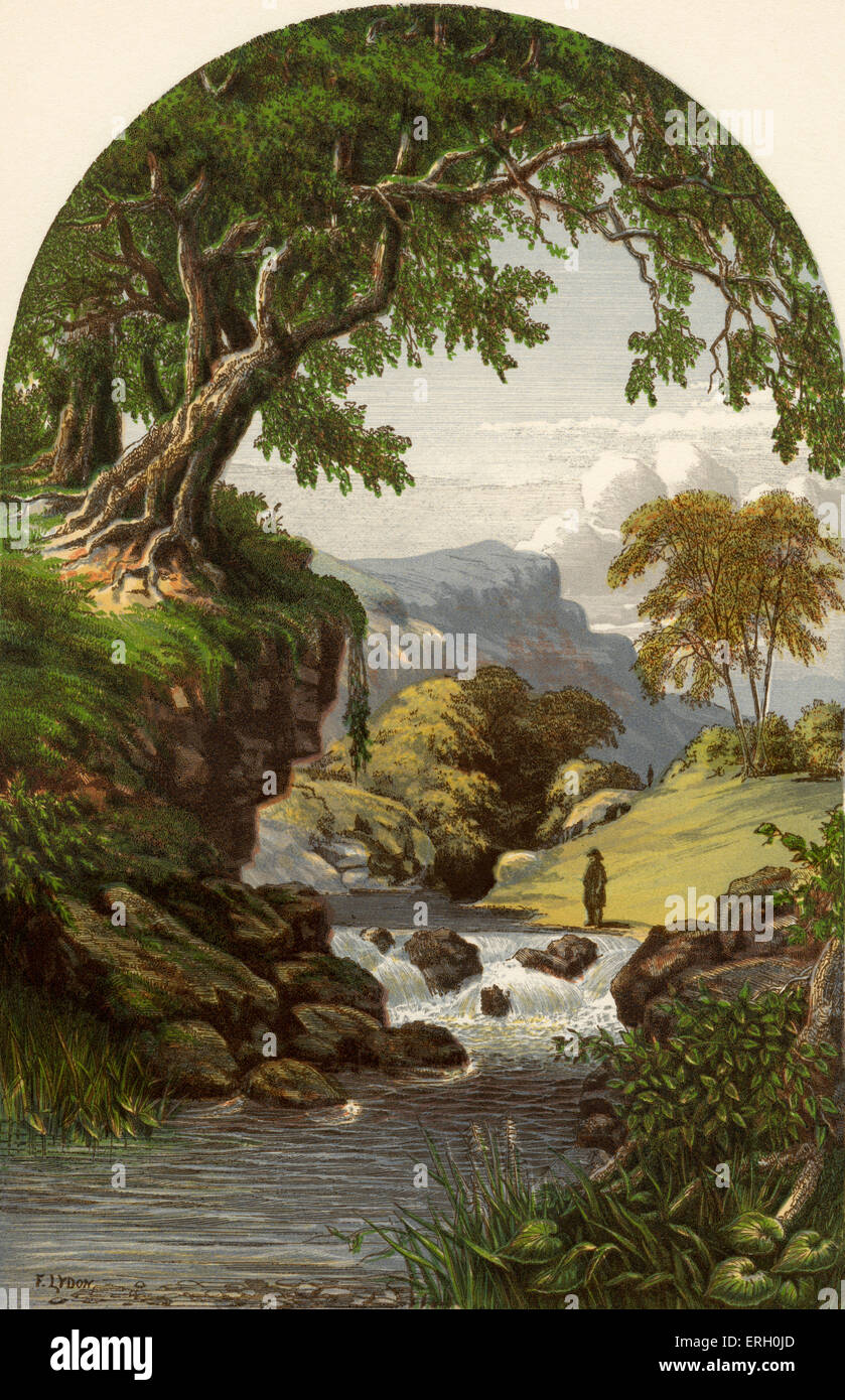 'The Rivulet' by William Cullen Bryant, 1821. Illustration for the ...