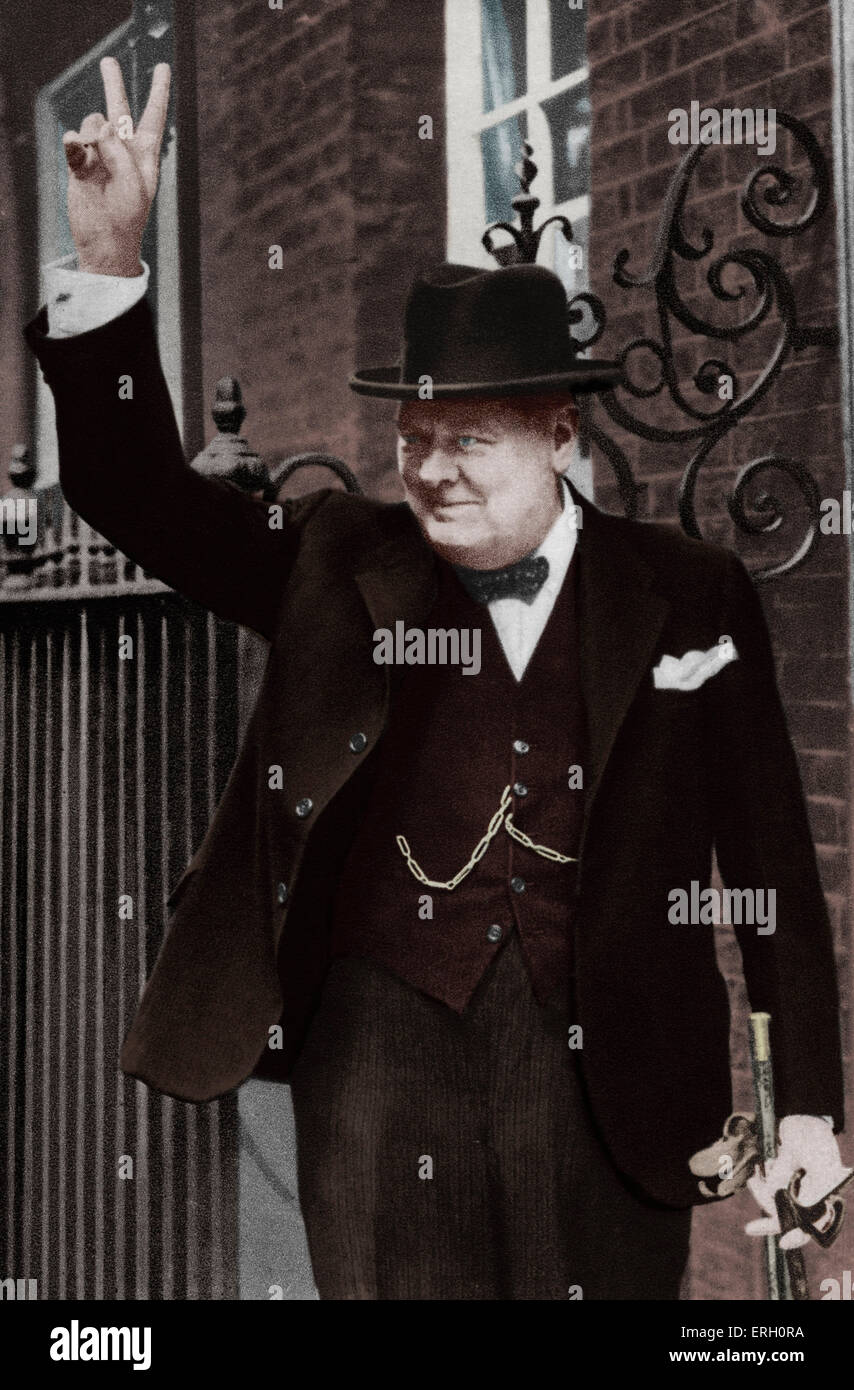 Winston Churchill - portrait of the British politician and Prime ...