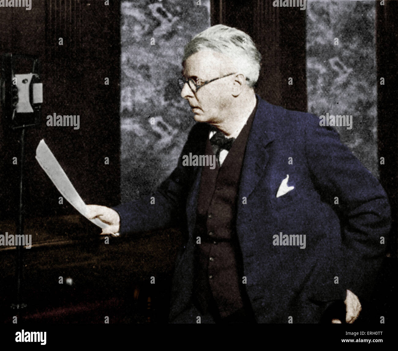 William Butler Yeats making radio recording. Irish poet born 13 June ...