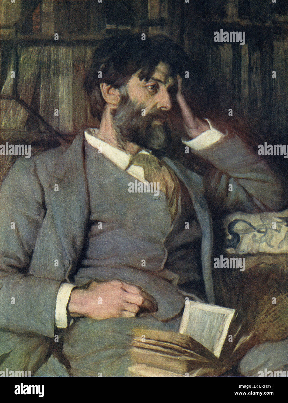 Robert Bridges portrait. Portrait by Charles Furse. English poet, 23 ...