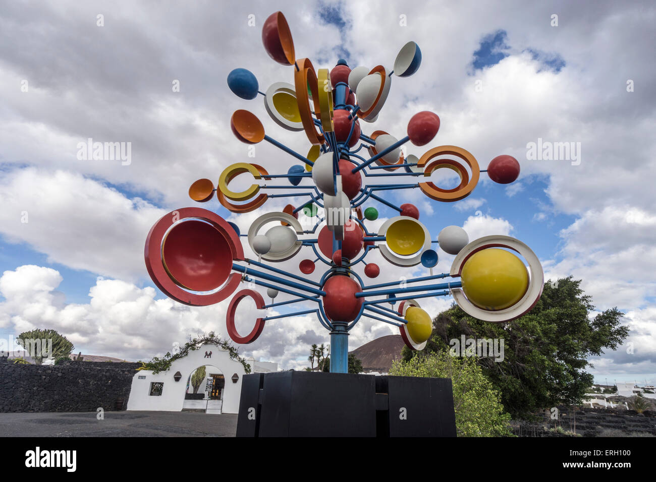 Wind sculpture in front of Casa Cesar Manrique, Museum of the Manrique ...