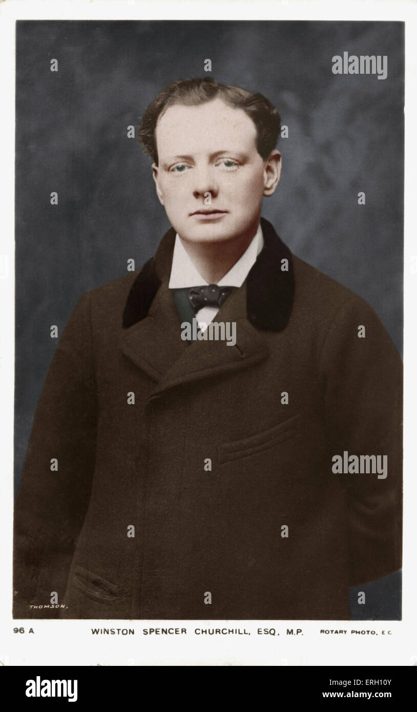 Winston Churchill - portrait of the British politician and Prime ...