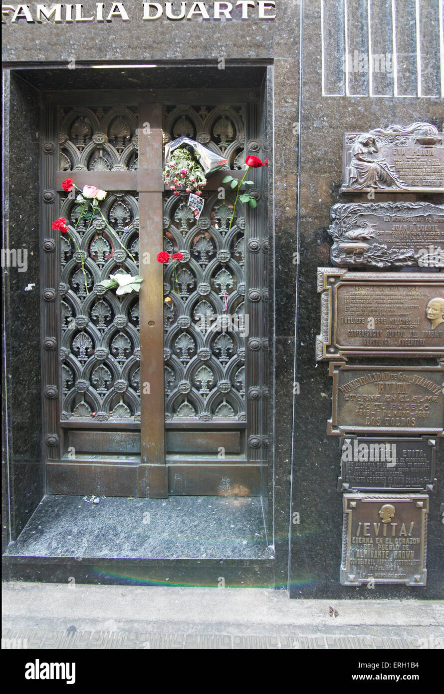 Duarte family mausoleum where Evita Peron is buried Recoleta cemetery ...