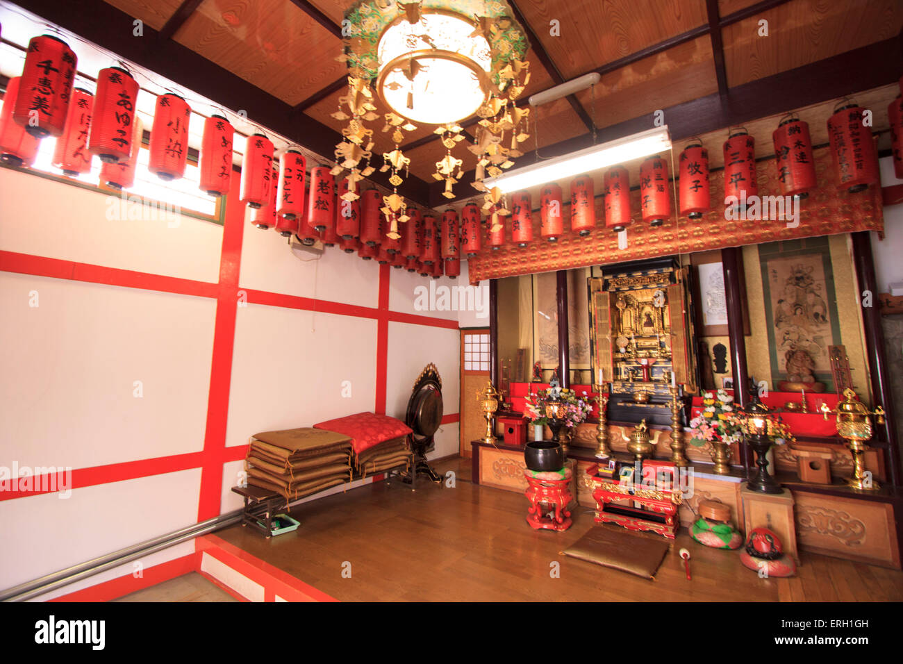 A small roadside shrine in the Jozankei hot springs town on the ...