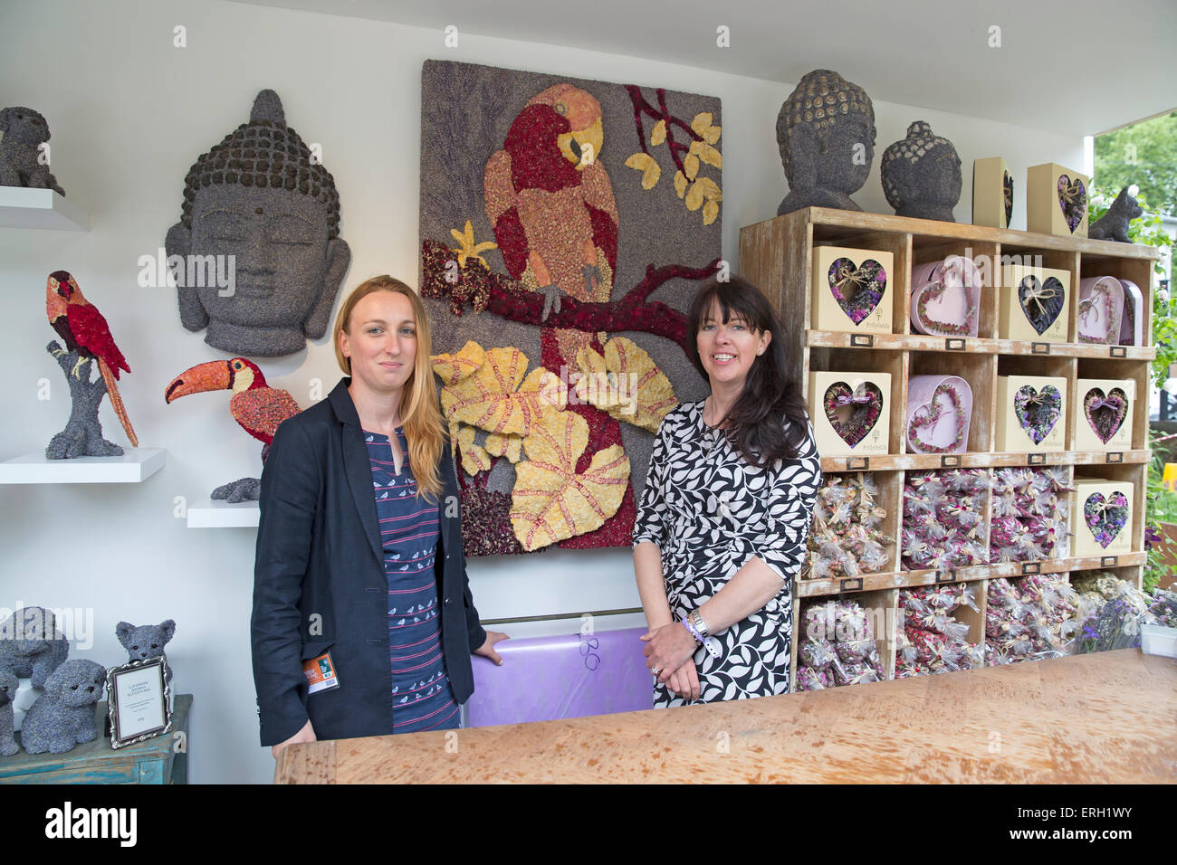 Sea Shell designer Fiona Johnson at the RHS Chelsea Flower show 2015 ...