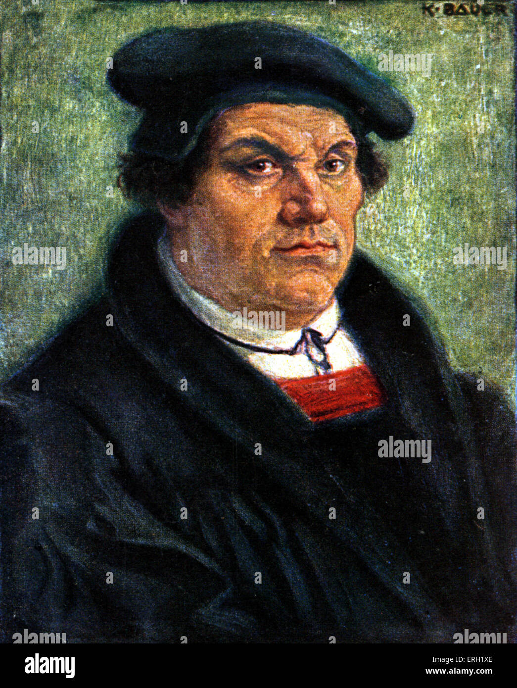 Martin Luther by Karl Bauer German reformer and amateur musician, 1483 ...