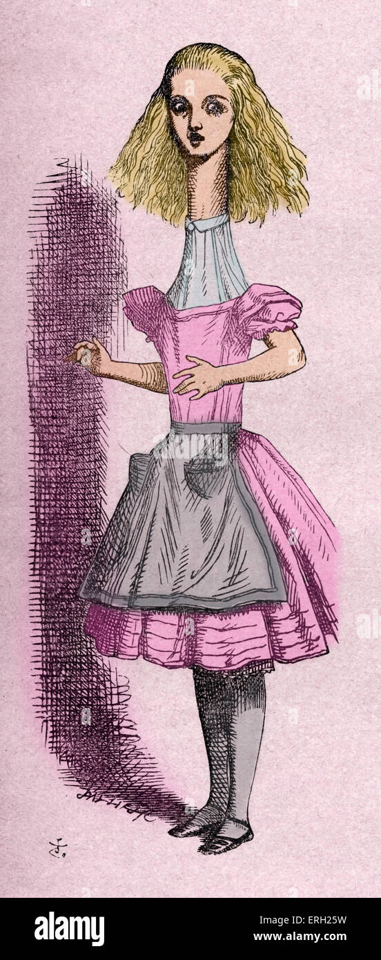 Alice growing and growing after eating the cake, from Alice in ...