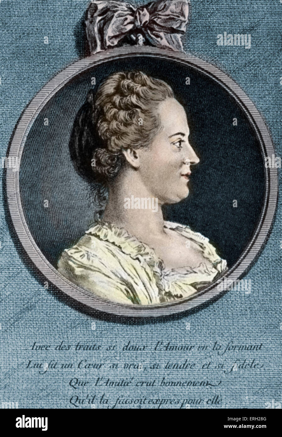 Madame de Pompadour, portrait engraving by Saint-Aubin after Cochin ...