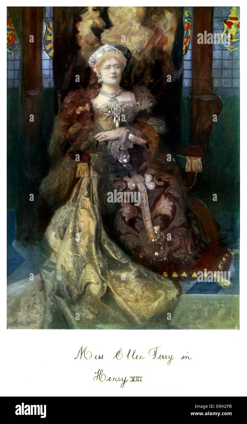 Ellen Terry as Queen Katherine in 'Henry VIII' by William Shakespeare ...