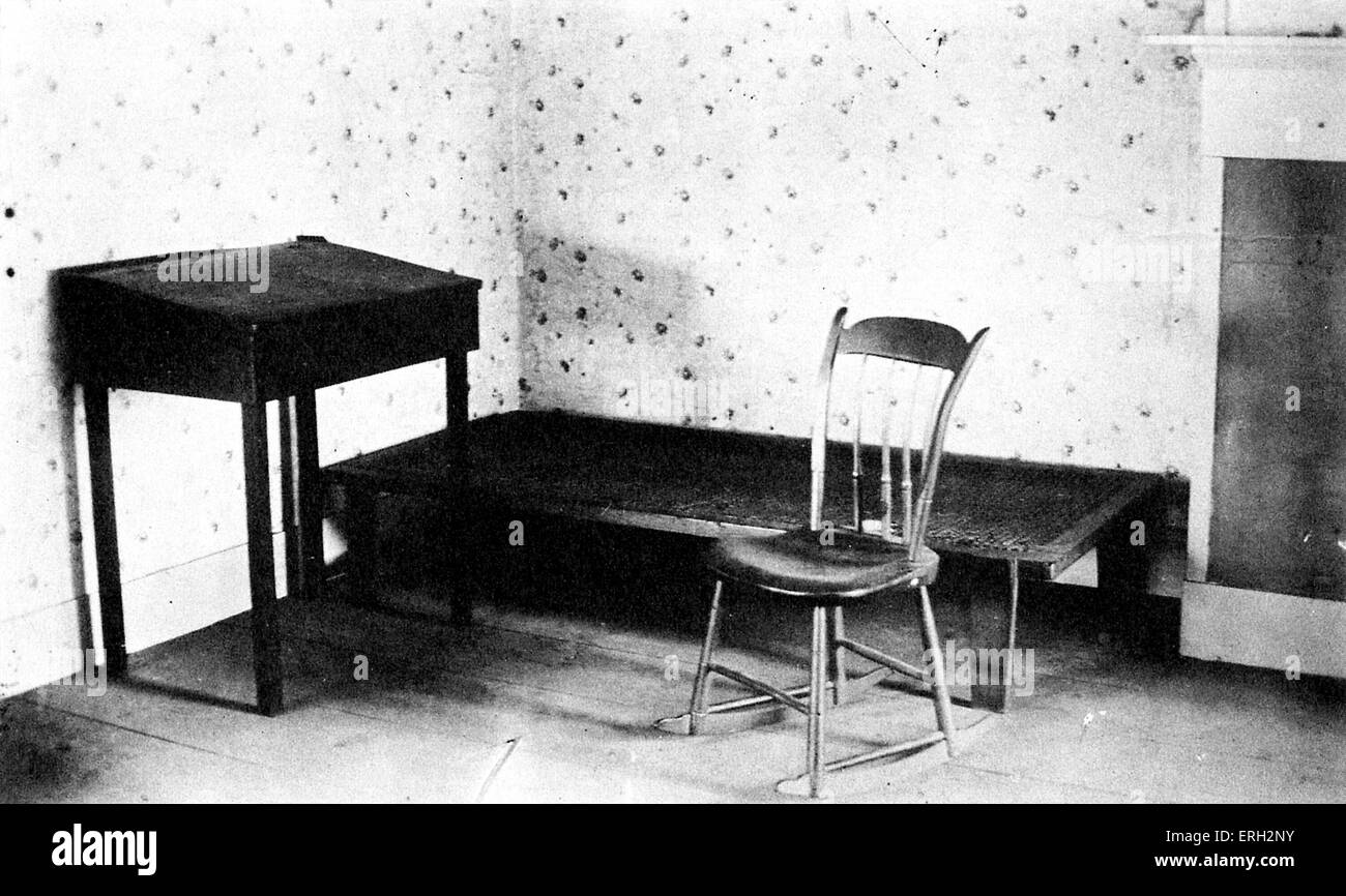 Henry Thoreau 's cabin (interior) at Walden Pond, Massachusetts ...