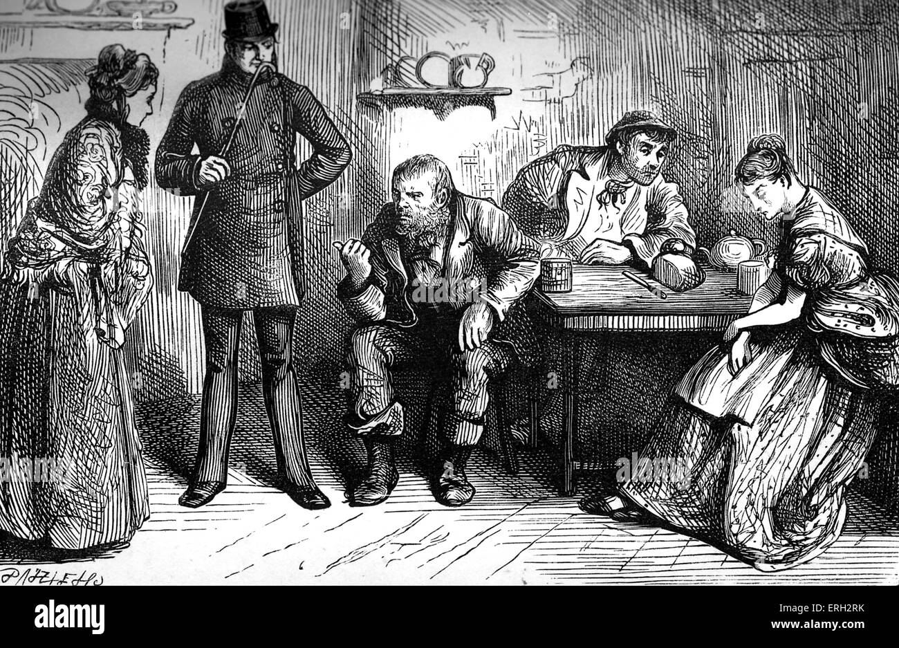 Bleak House by Charles Dickens. Caption reads:'In the Brickmaker's ...