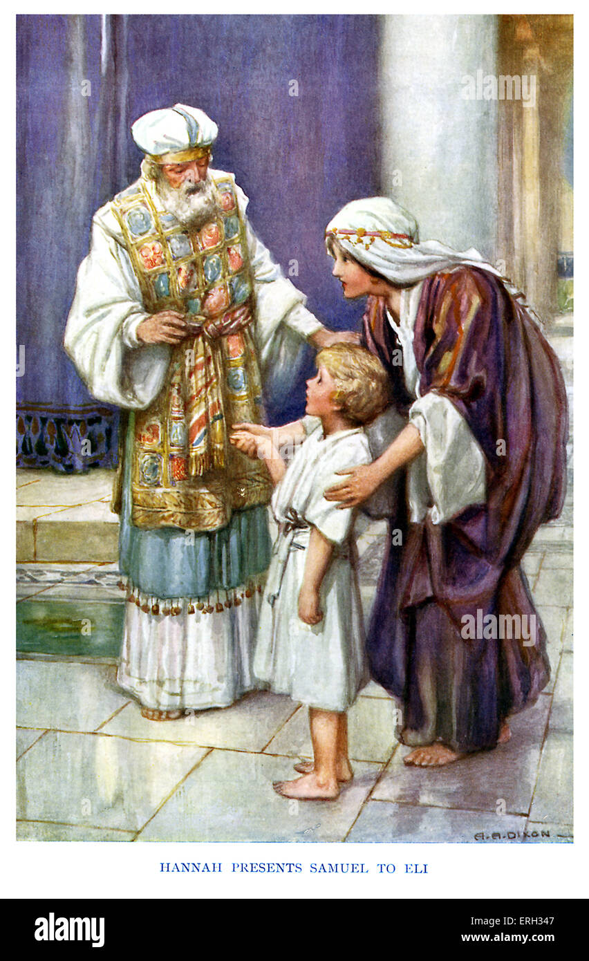 The Mother of Samuel - caption reads, 'Hannah presents Samuel to Eli ...