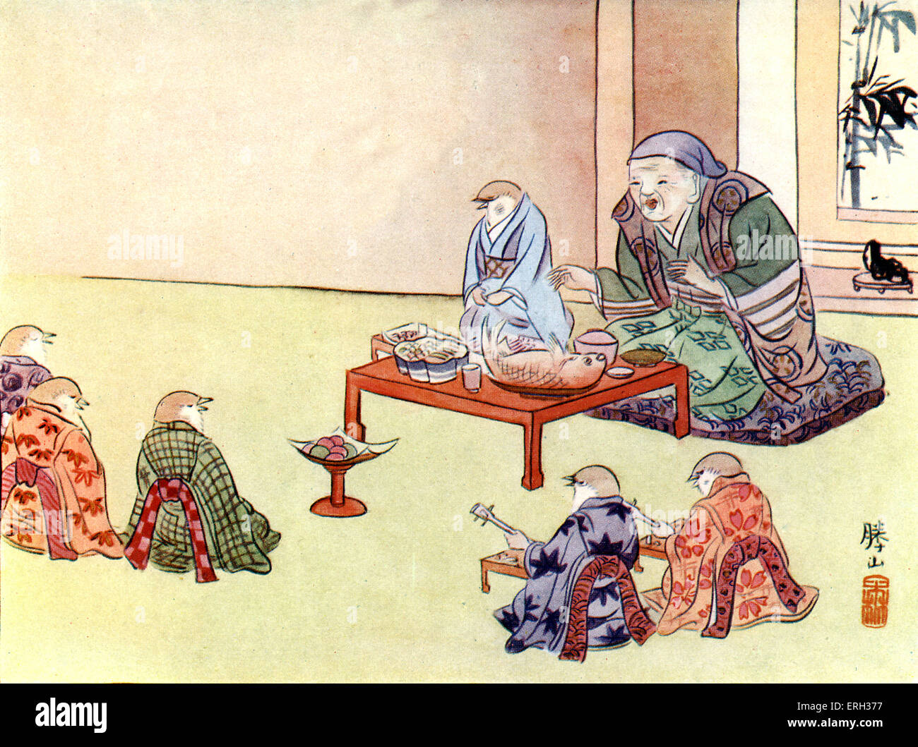 The Tongue-Cut Sparrow, from Wonder Tales of Old Japan by Alan Leslie ...