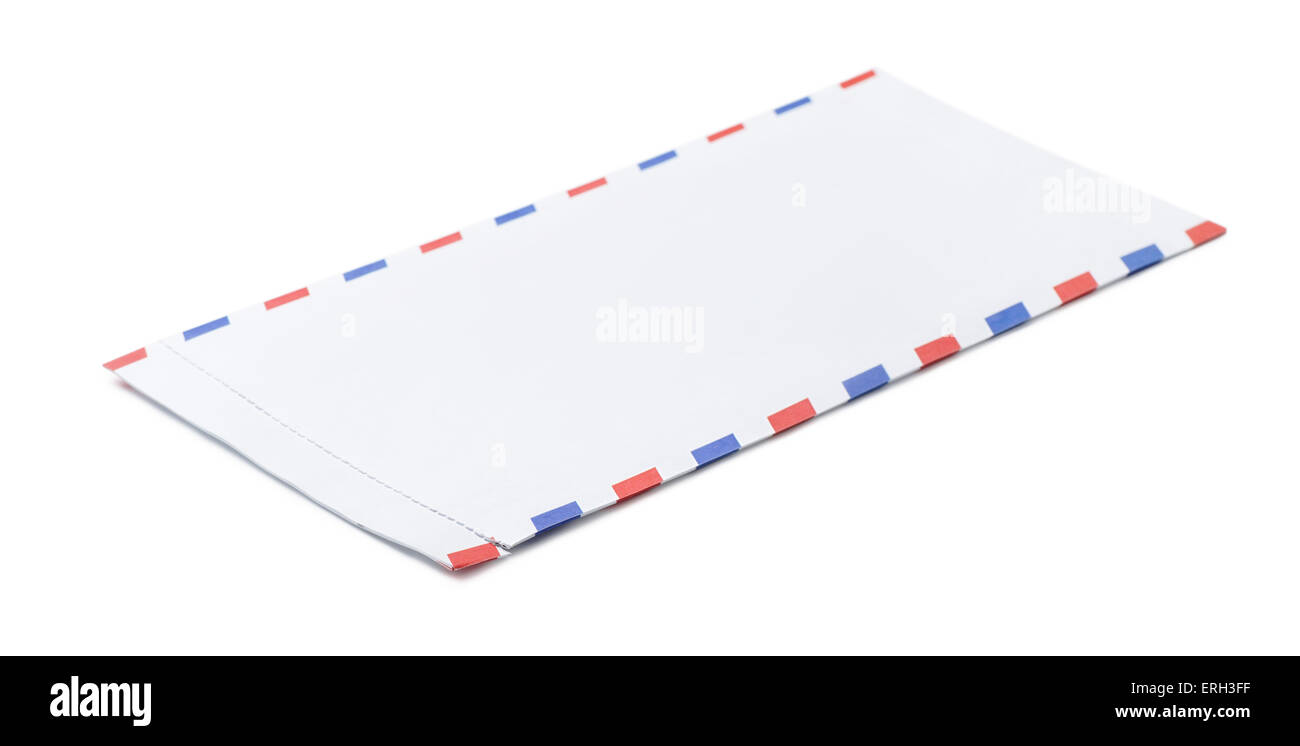 Air mail envelope isolated on white Stock Photo - Alamy
