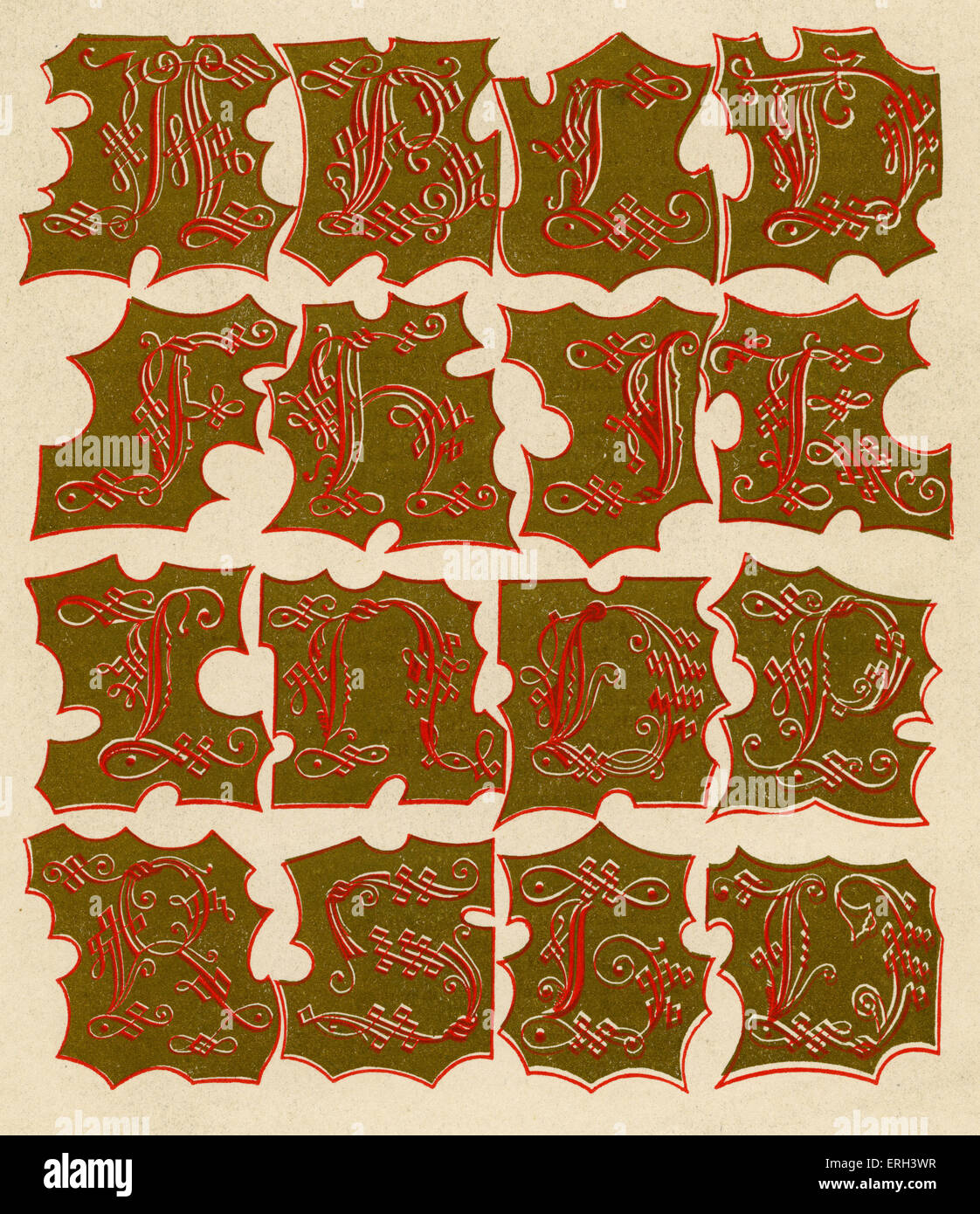 Medieval alphabet illustration hi-res stock photography and images - Alamy