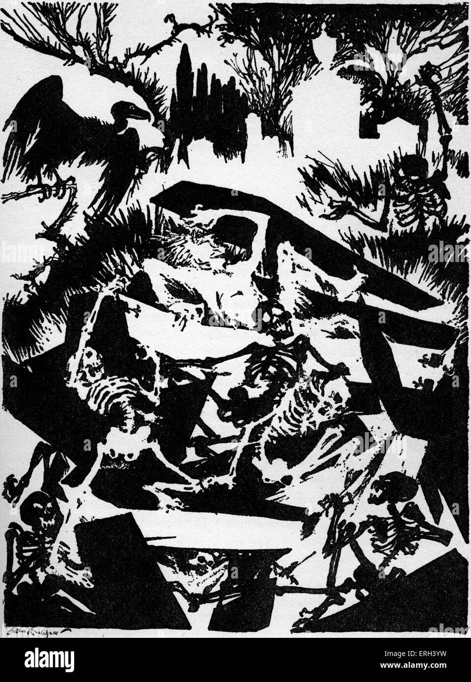 The Premature Burial' by Edgar Allan Poe. Illustration by Arthur ...