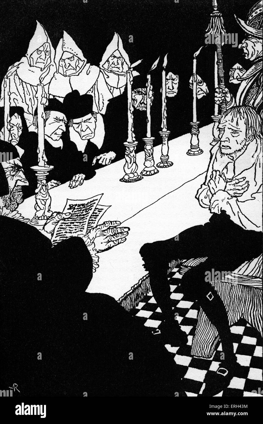 'The Pit and the Pendulum' by Edgar Allan Poe. Illustration by Arthur ...