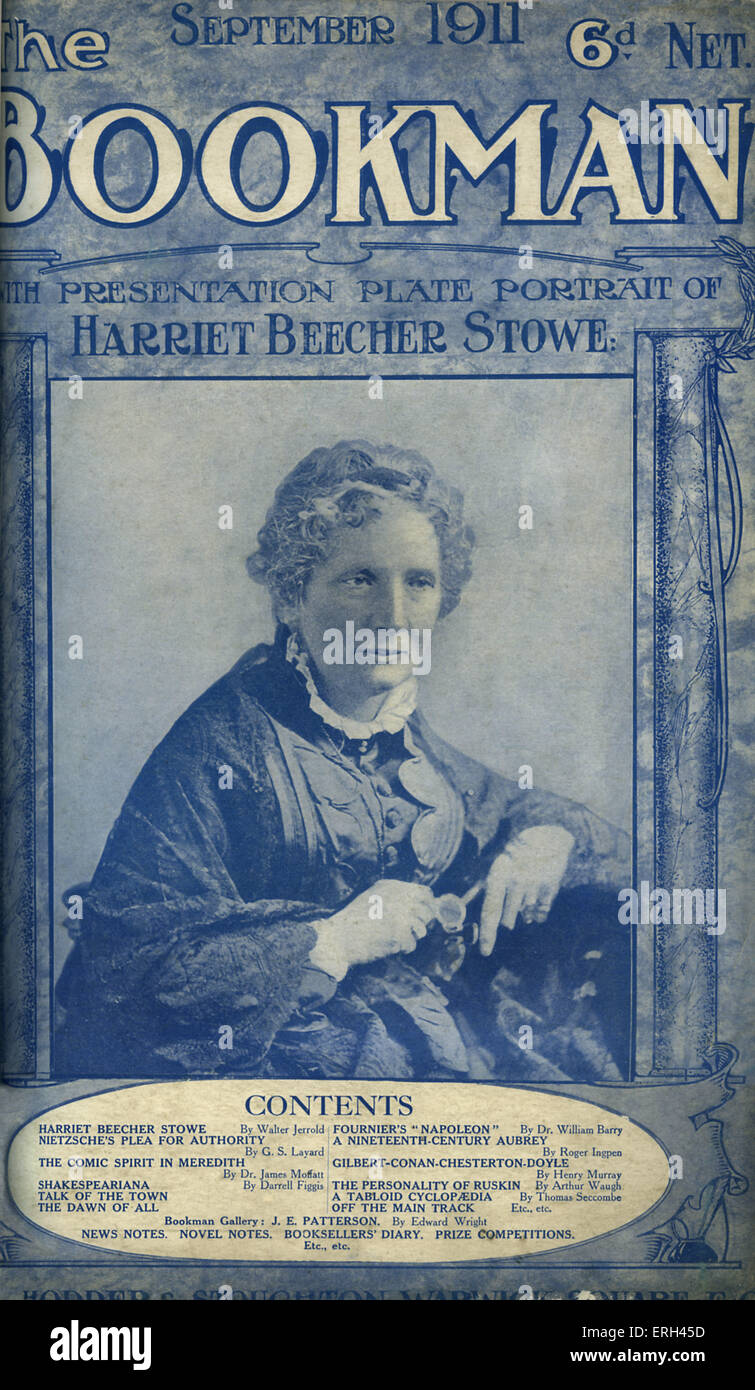 Harriet Beecher Stowe, American author and abolitionist, 14 June 1811 ...