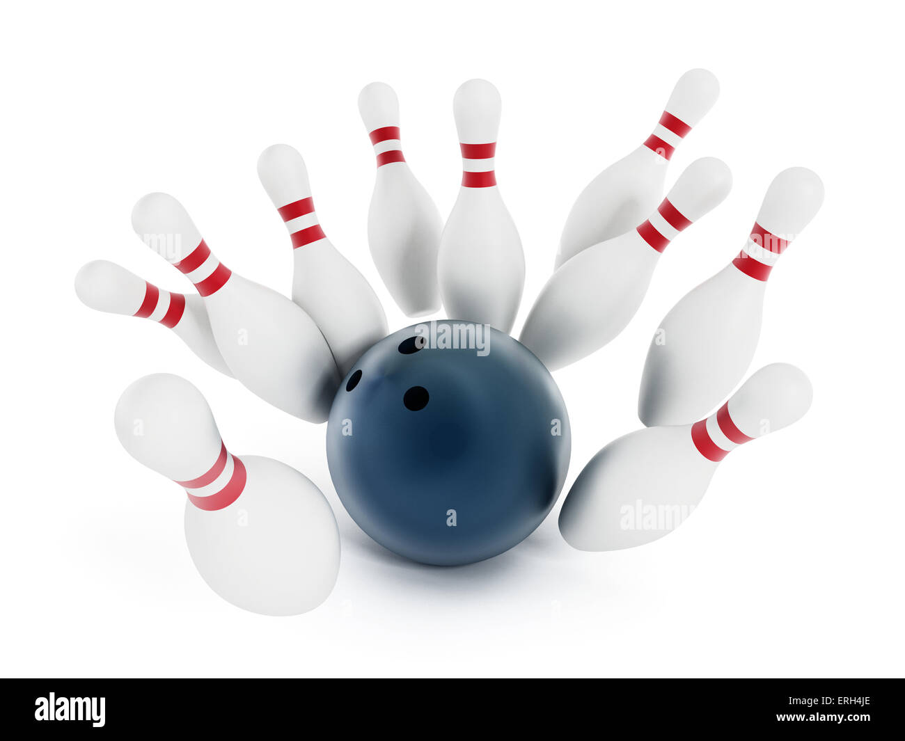Bowling Pins And Ball