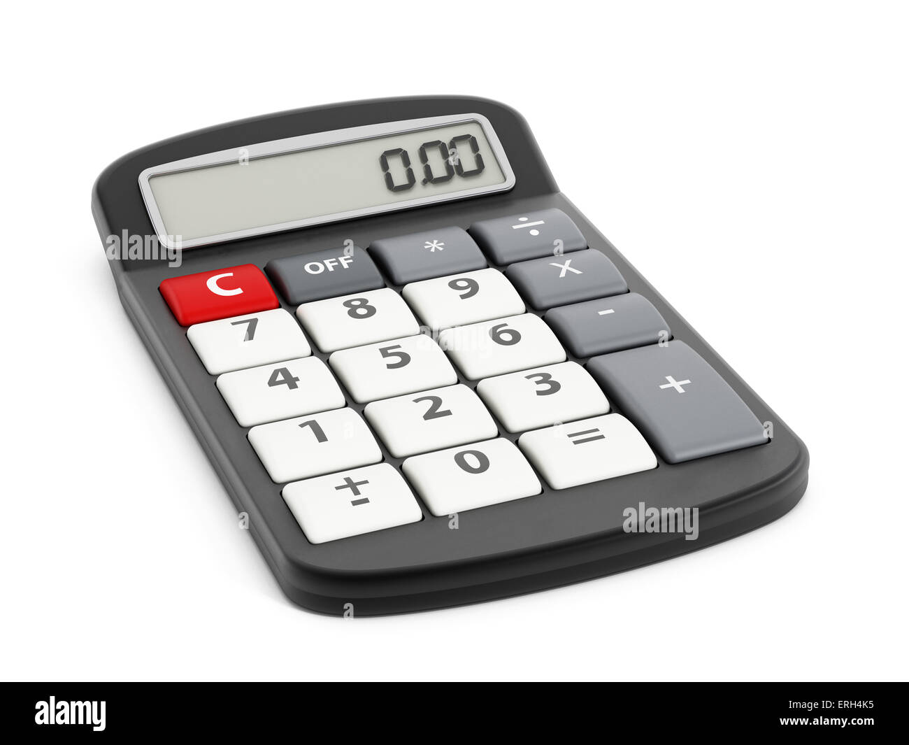 Calculator isolated on white background Stock Photo - Alamy