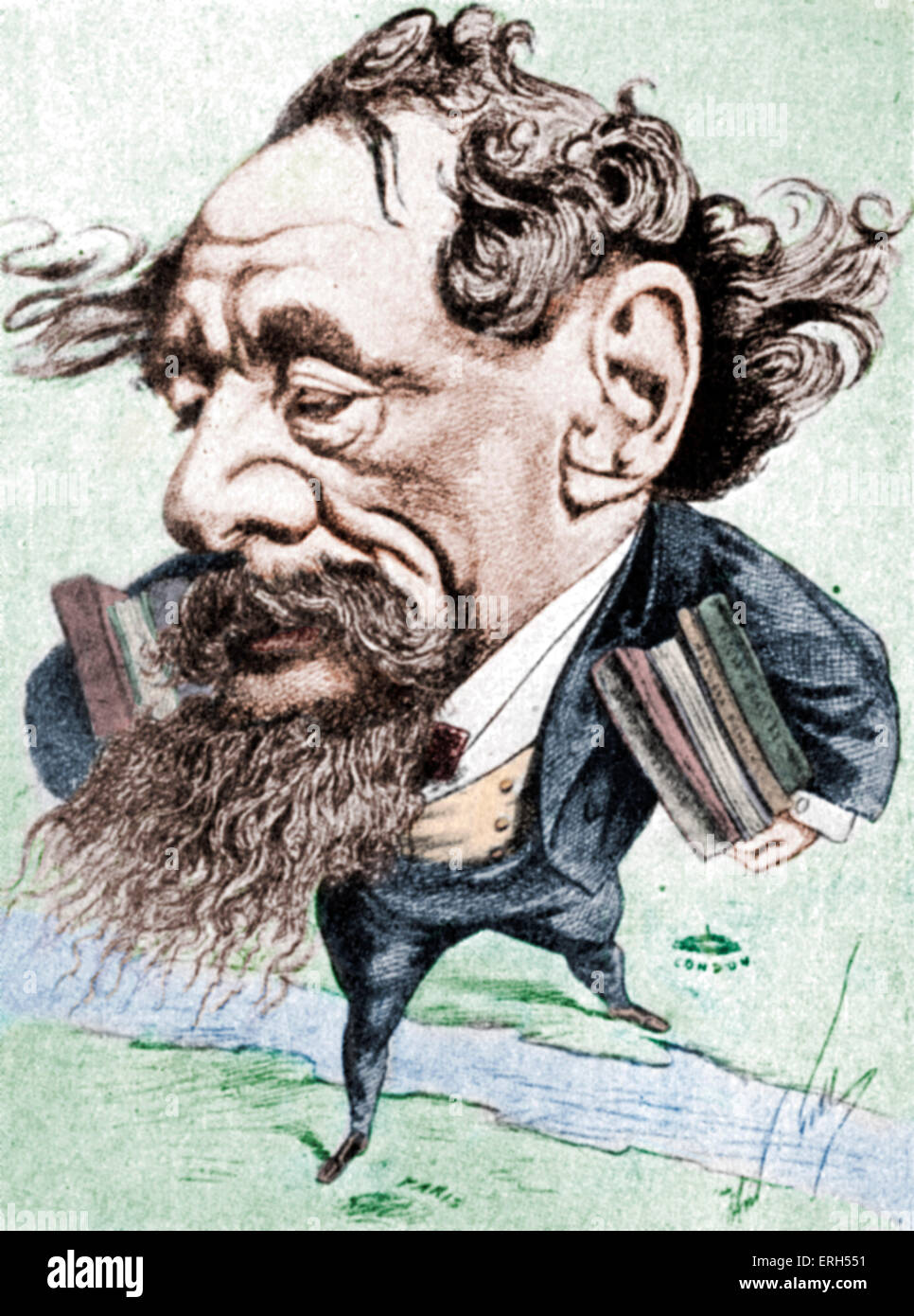 Charles Dickens - caricature of the English novelist by André Gill ...