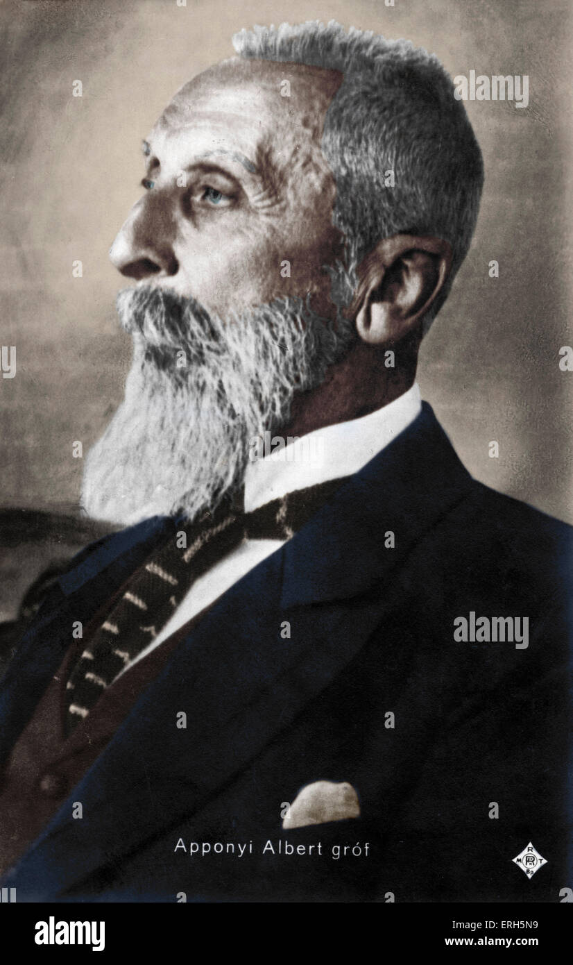 Albert Apponyi - portrait - Hungarian politician, writer friends with ...