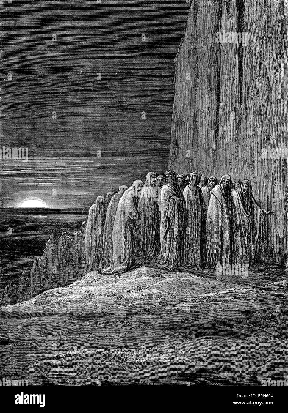 Dante's purgatory, part of his Divine Comedy. Illustration by Gustave ...