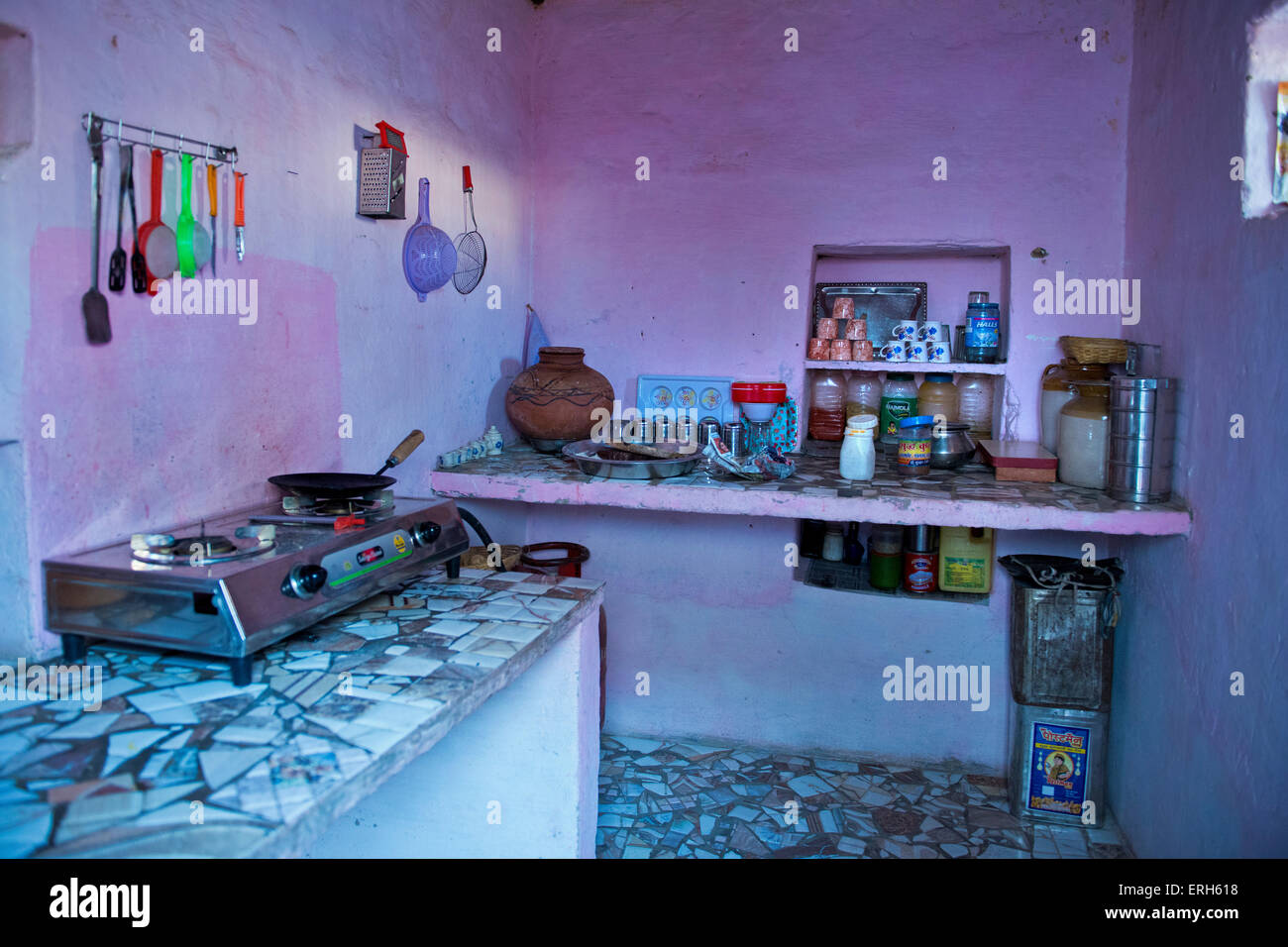 India, Rajasthan, Mandawa, kitchen Stock Photo - Alamy
