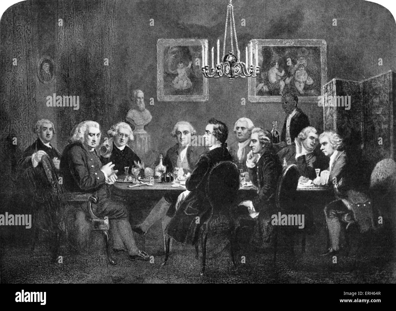'A literary party at Sir Joshua Reynolds's', after the original by ...
