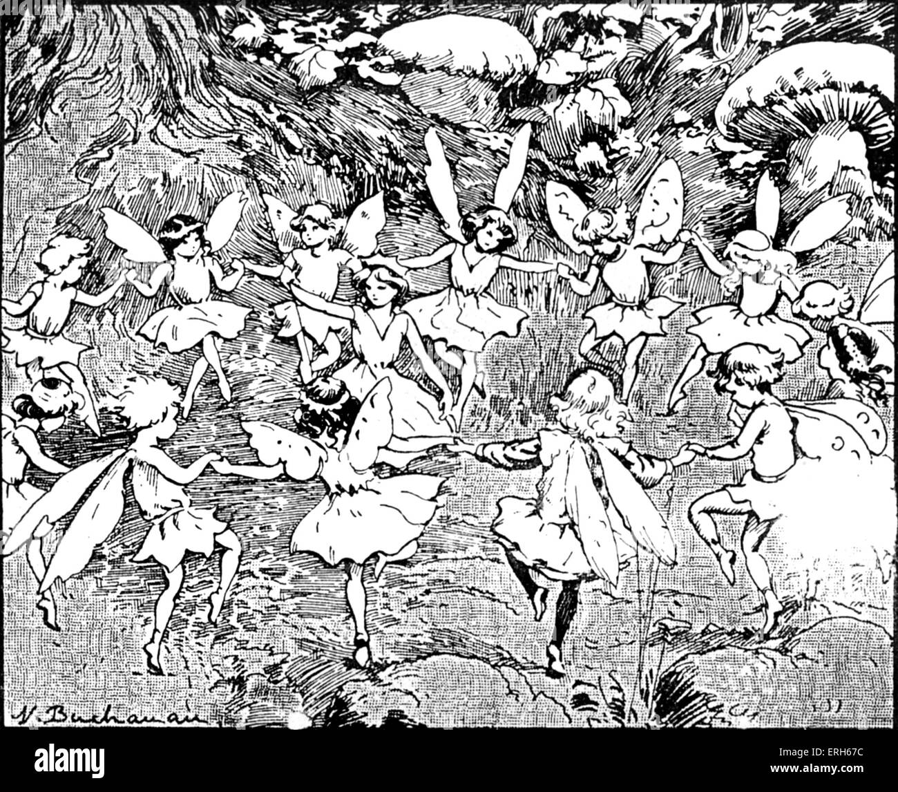 Fairy dance Black and White Stock Photos & Images - Alamy
