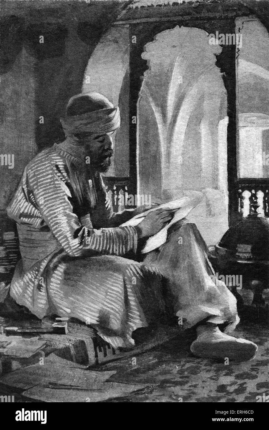 Jewish scribe writing - WearingNorth African headgear and clothing ...