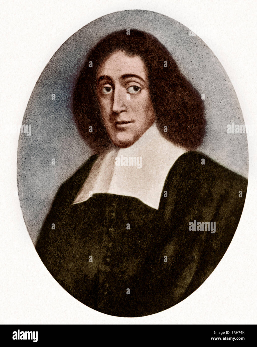Benedict (Baruch) Spinoza, portrait. Dutch philosopher 1632-1677 Stock ...