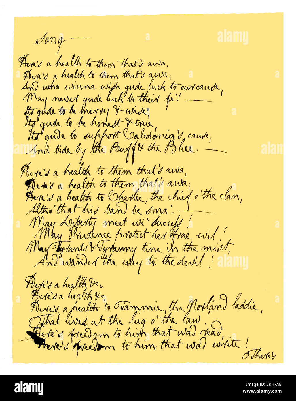 Song manuscript hi-res stock photography and images - Alamy