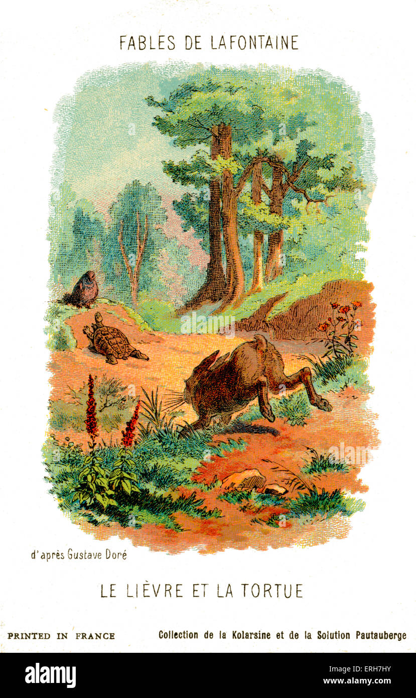 Le Lièvre et la tortue - fable by La Fontaine (the Hare and the ...