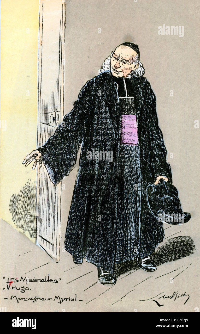 Les Misérables by Victor Hugo - illustration of Bishop Myriel (Bishop ...