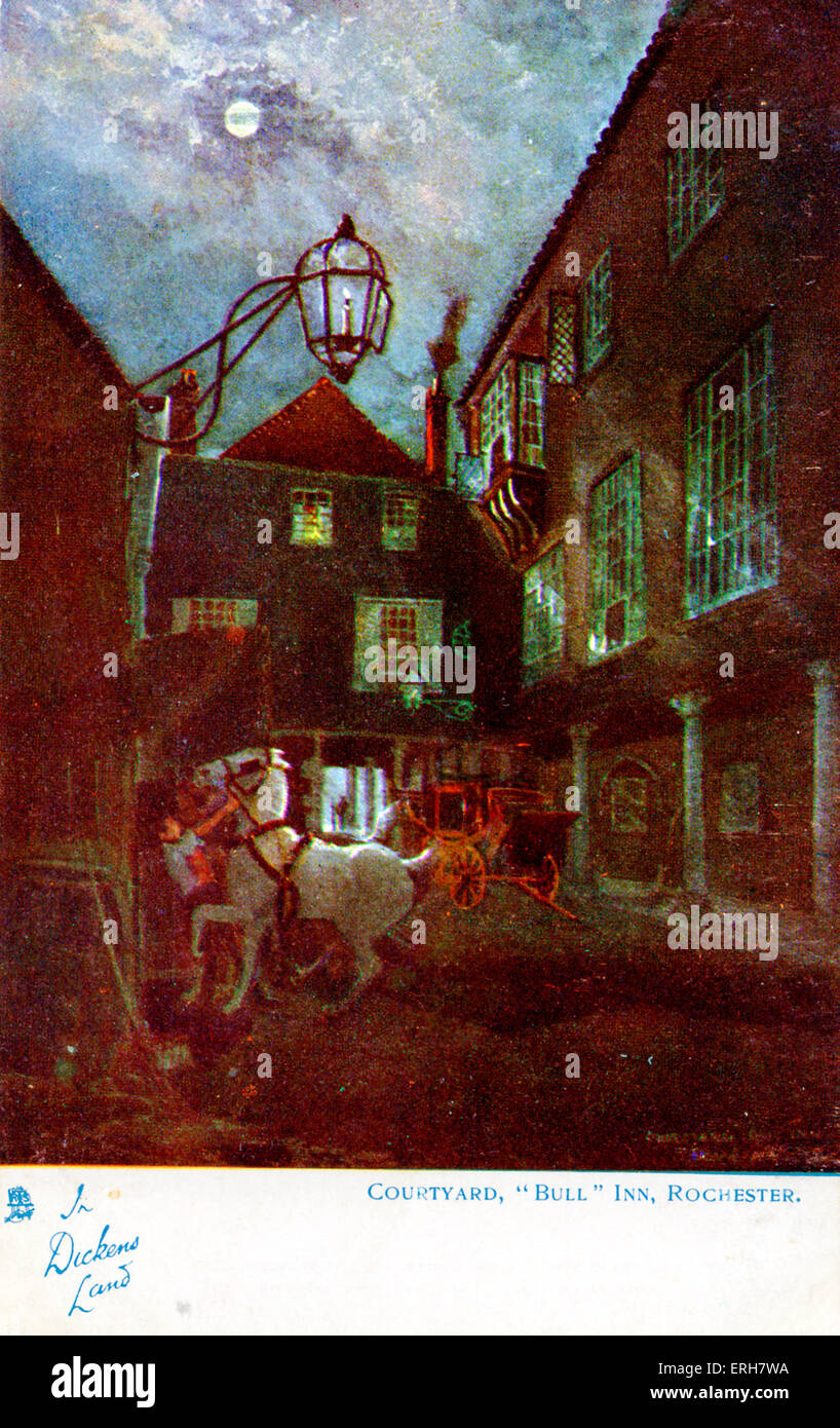 Rochester, Courtyard 'Bull' Inn. connection with Charles Dickens ...