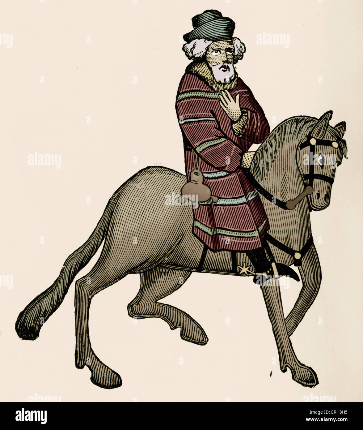 Geoffrey Chaucer ' s Canterbury Tales - The Franklin on horseback ...