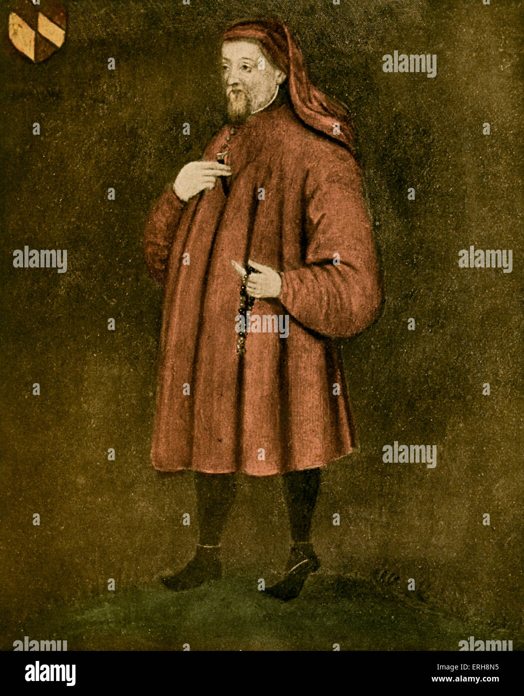 Geoffrey Chaucer - portrait. . English author, poet and philosopher: c ...