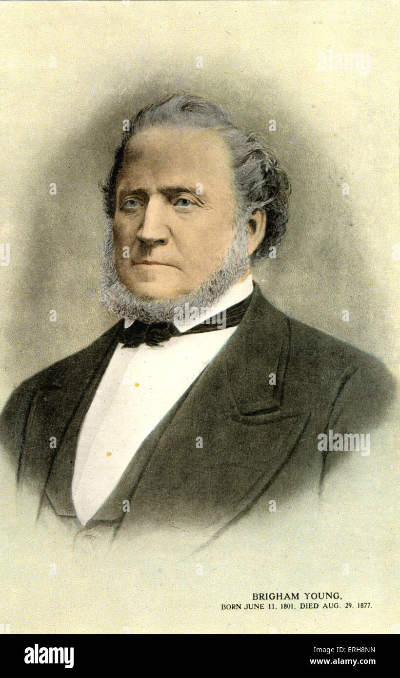 Brigham Young - US Mormon leader and founder of Salt Lake City in Utah ...