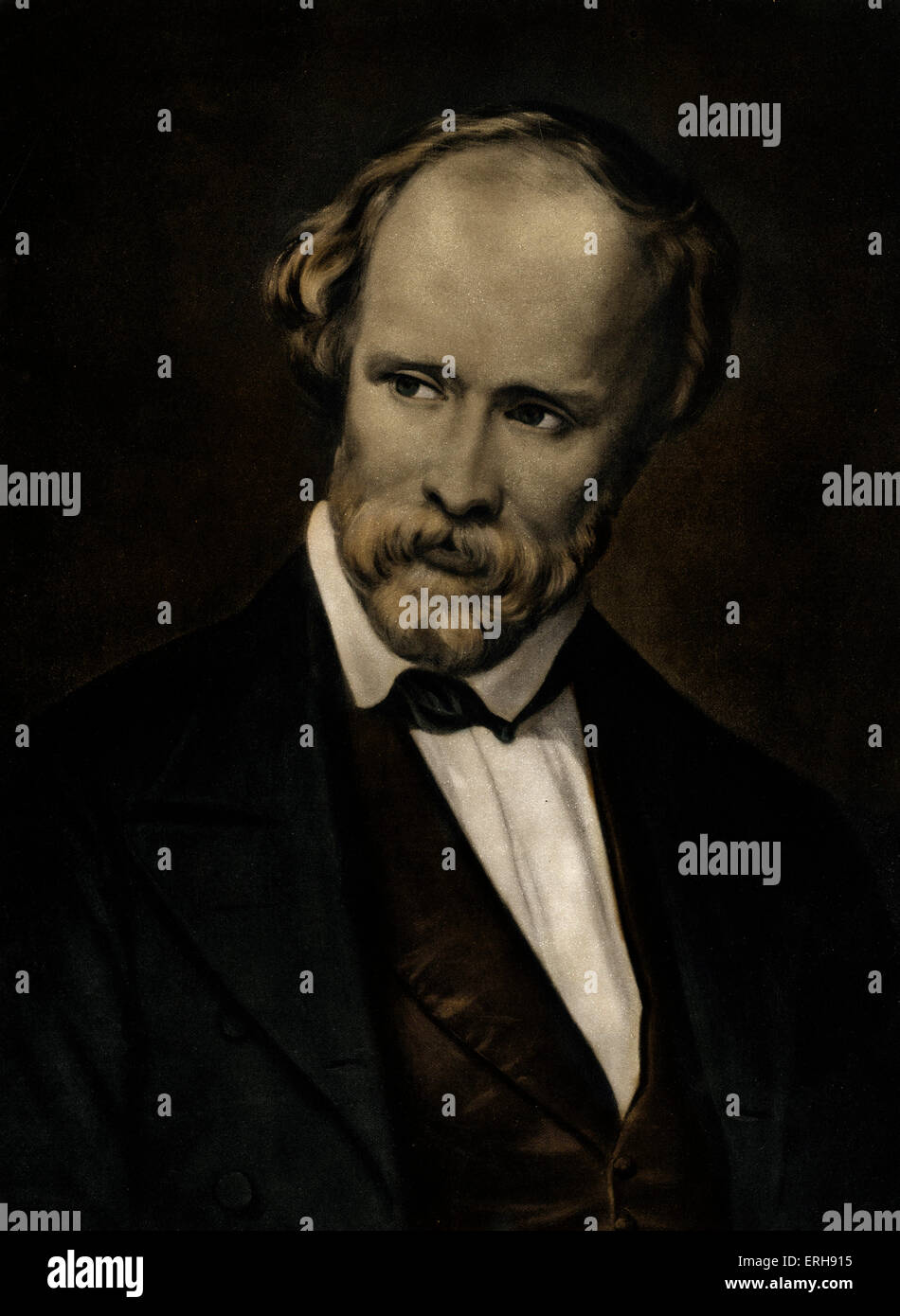 Friedrich Hebbel - from oil painting by Carl Rahl. CFH: German poet and ...